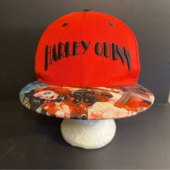 Accessories | Six Flags Harley Quinn Red Adjustable Cap | Poshmark
